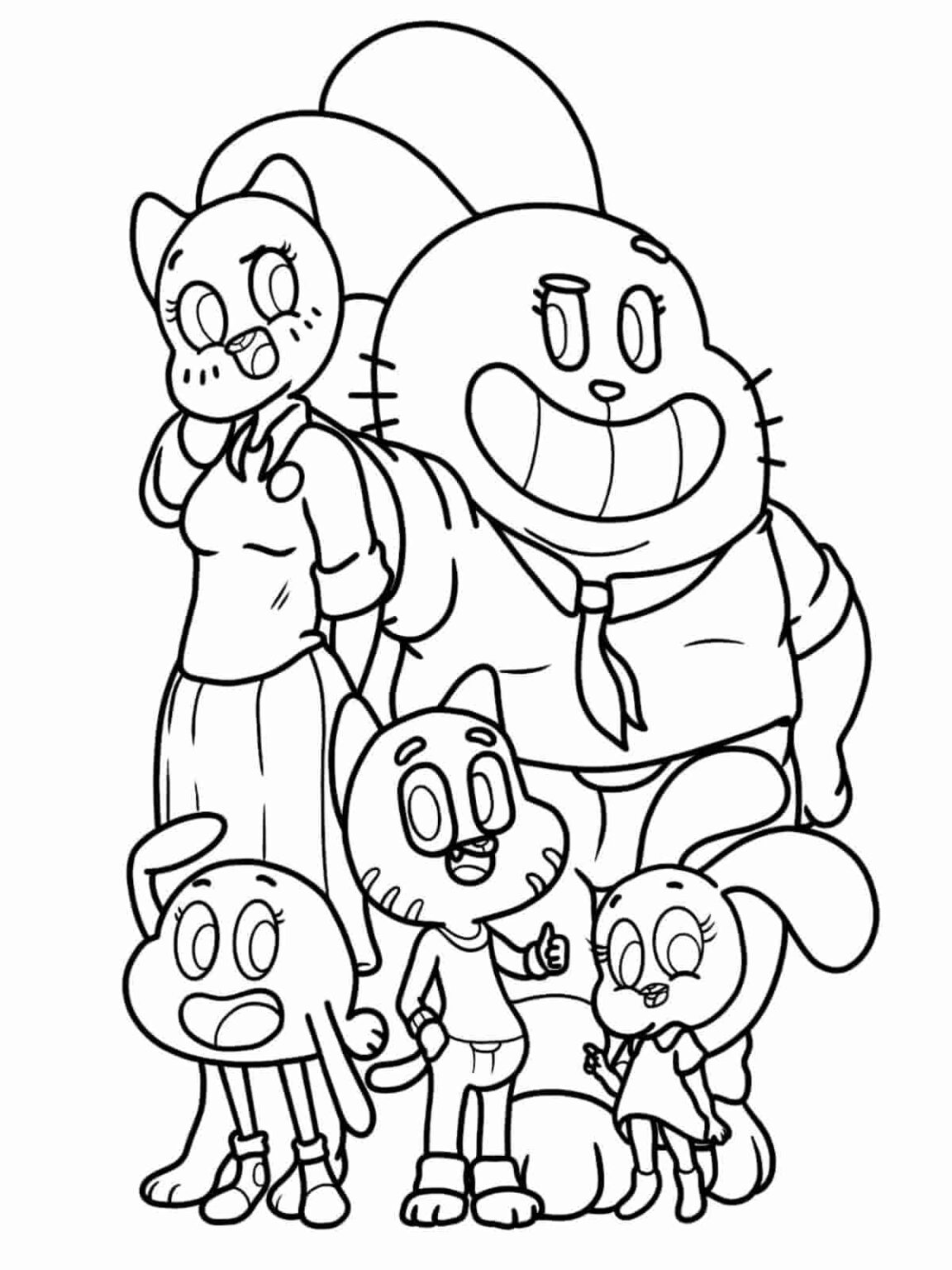 The Amazing World of Gumball Coloring Pages 🎨🌟 - Coloringpagesforkids.net