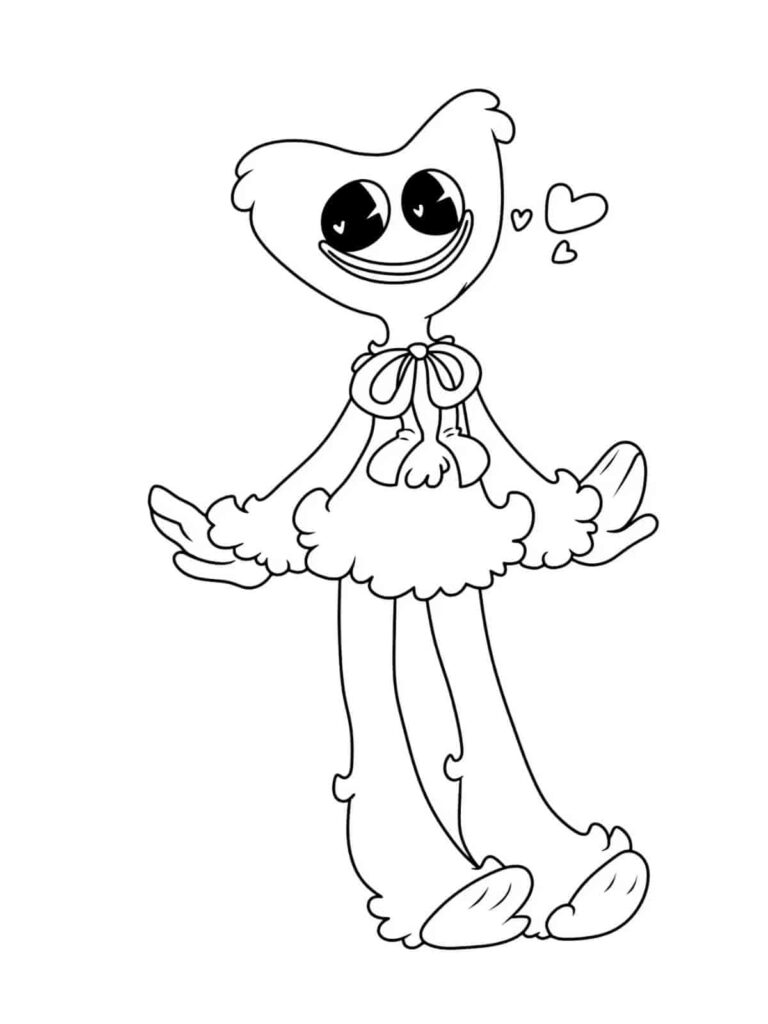 Litasíður með Huggy Wuggy fyrir börn 🎈 ️ - Coloringpagesforkids.net