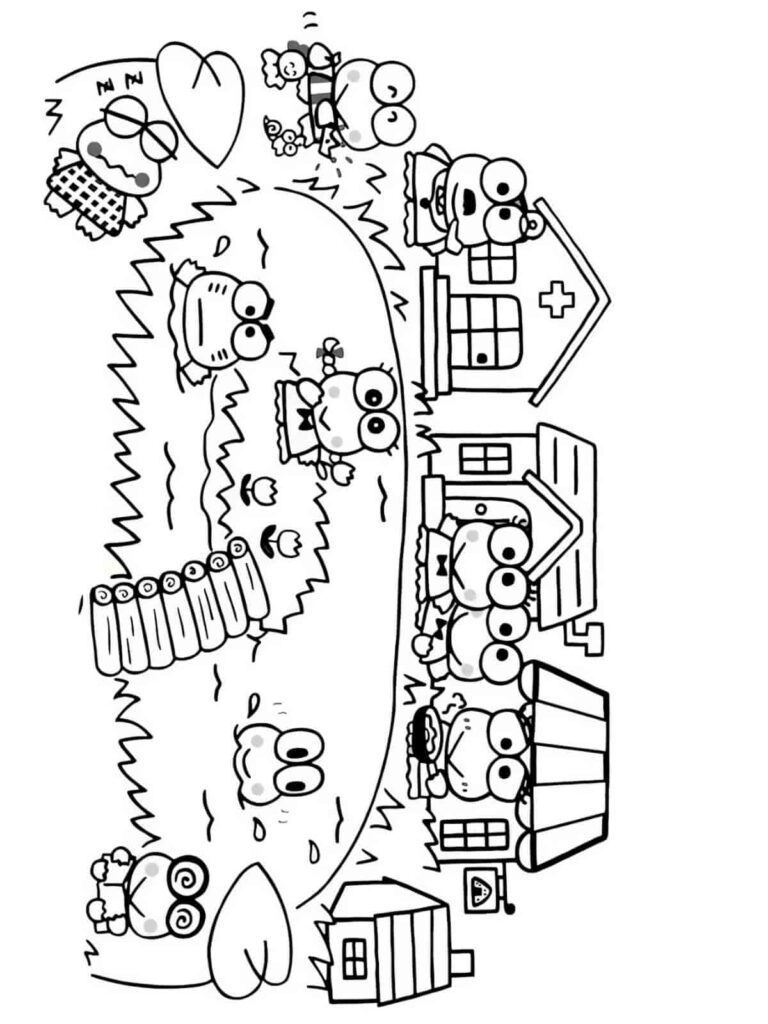 Keroppi Coloring Pages: Fun with Sanrio’s Friendly Frog 🎨🐸 ...
