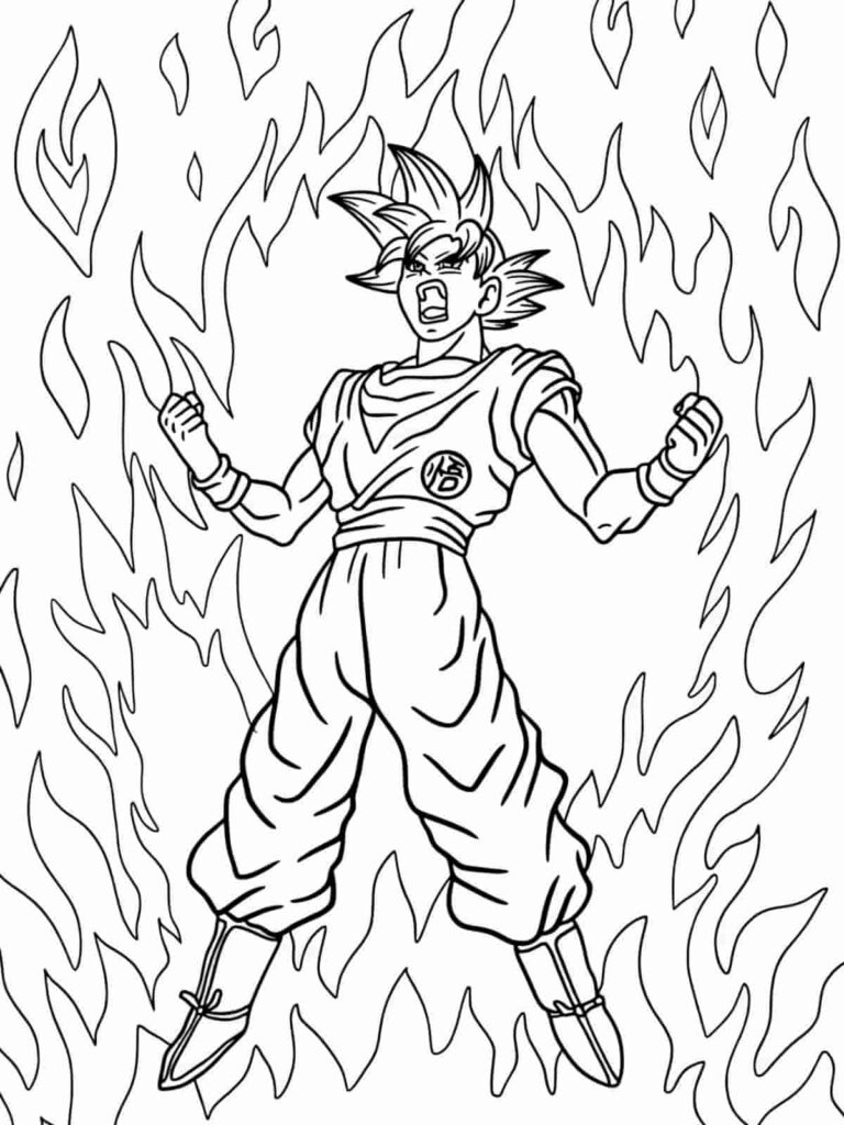 23+ PDF Goku Coloring Pages 🎨💥 - Coloringpagesforkids.net