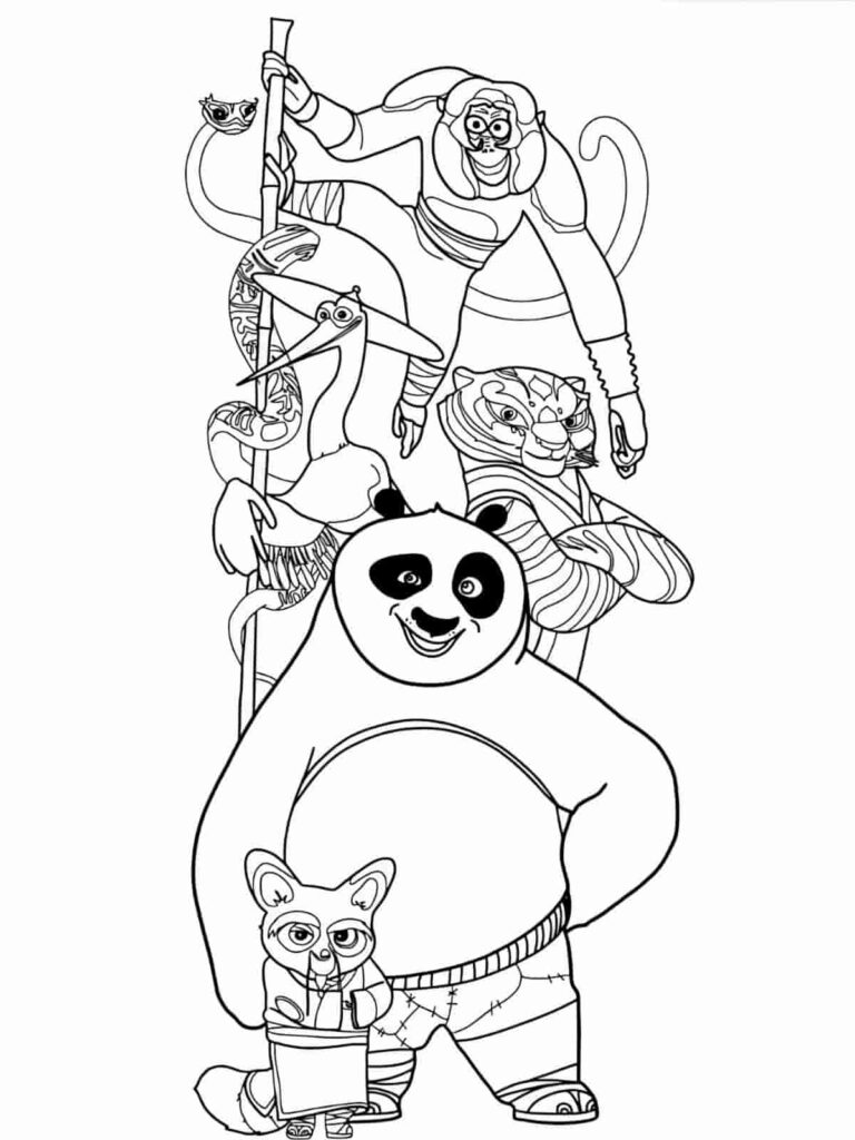 Free PDF Kungfu Panda Coloring Pages 🎨🐼 - Coloringpagesforkids.net