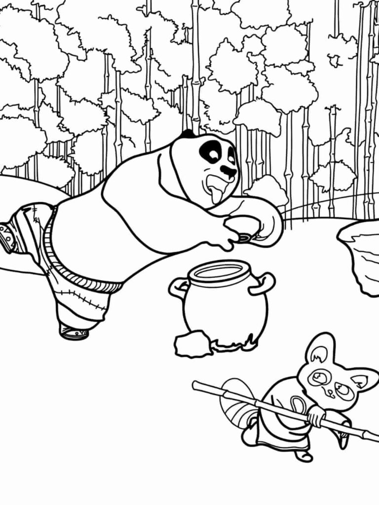 Free PDF Kungfu Panda Coloring Pages 🎨🐼 - Coloringpagesforkids.net