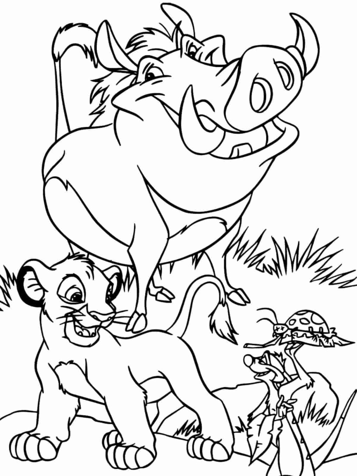 Free PDF Lion King Coloring Pages with Simba 🎨🦁 - Coloringpagesforkids.net