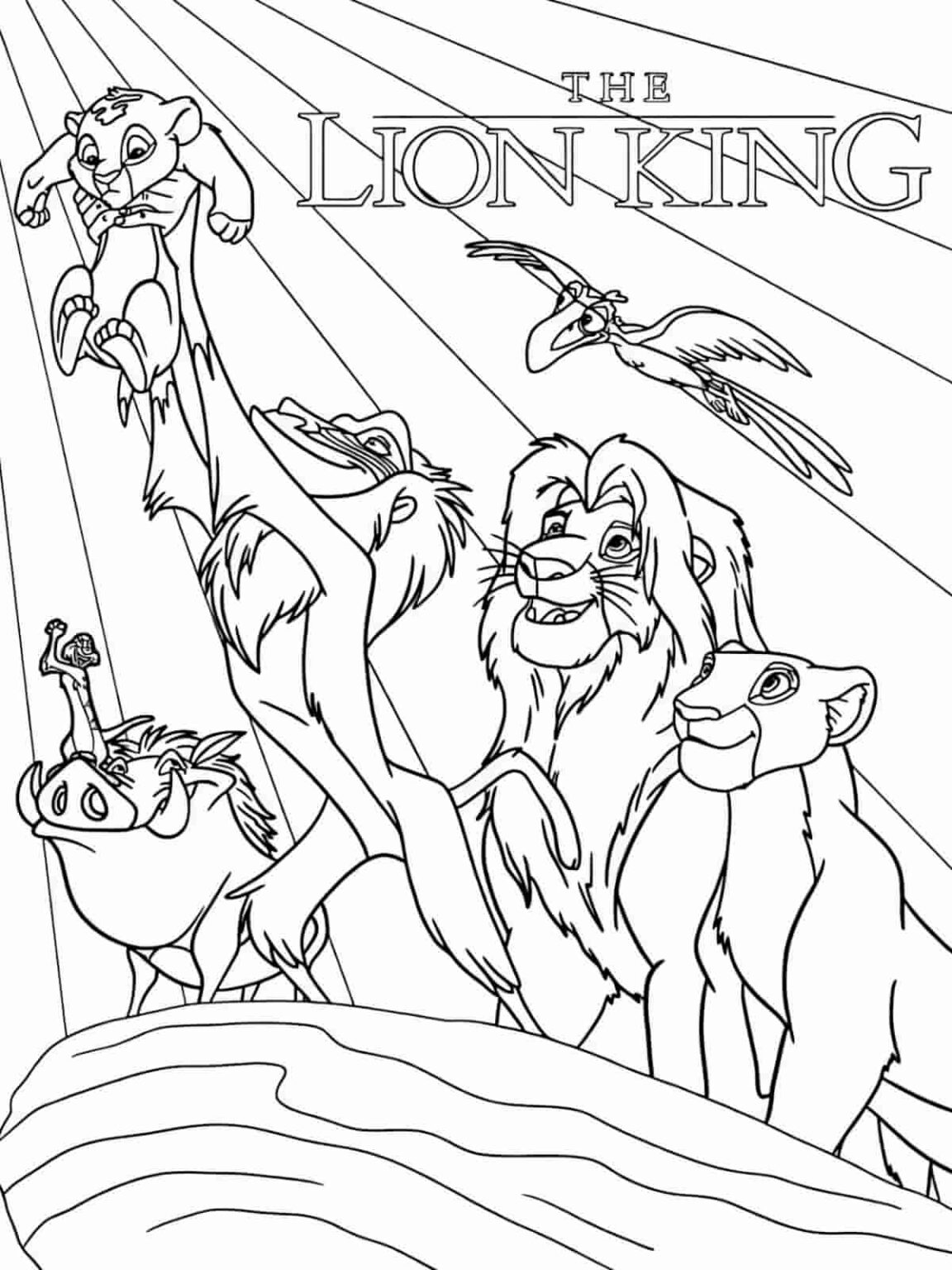 Kostenlose PDF-Malvorlagen König der Löwen mit Simba 🎨🦁 ...