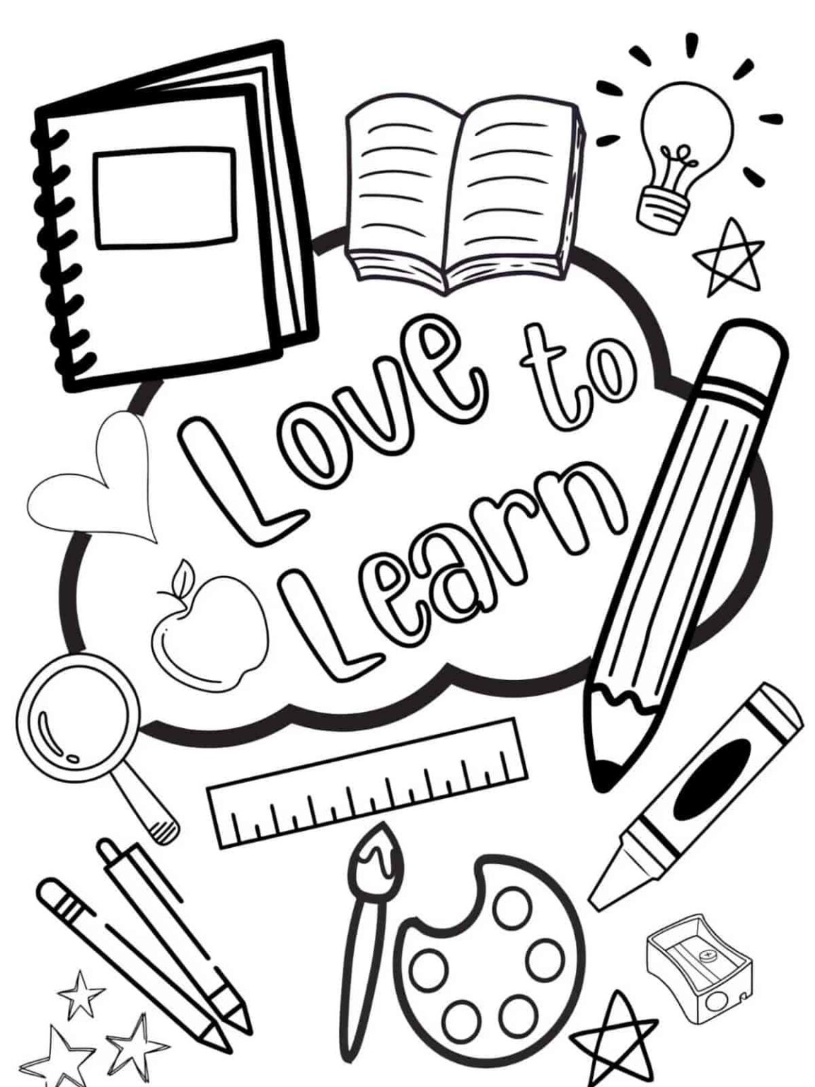 Comienza el año escolar con más de 30 páginas para colorear de regreso ...