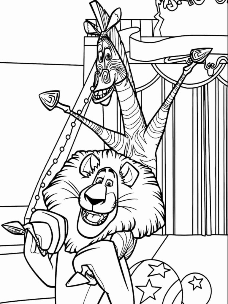Free PDF Madagascar Coloring Pages 🎨🦁 - Coloringpagesforkids.net