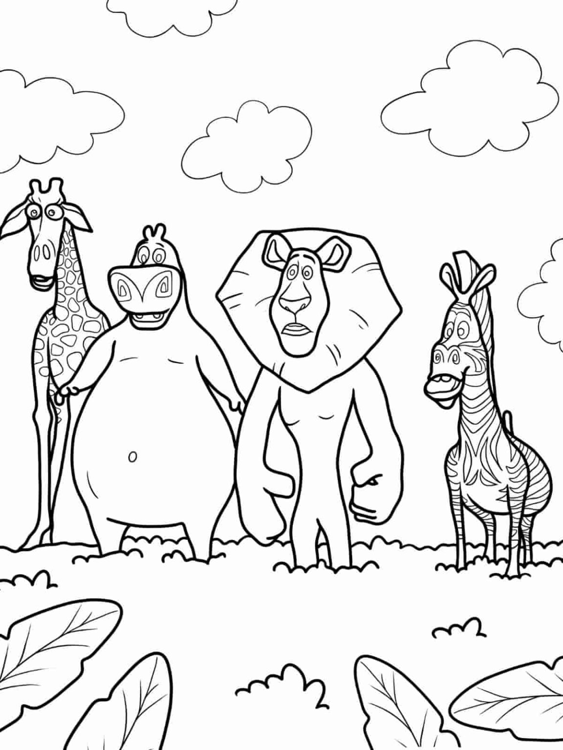 Free PDF Madagascar Coloring Pages 🎨🦁 - Coloringpagesforkids.net