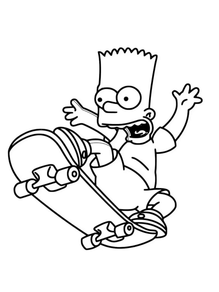 30+ Simpsons Coloring Pages For Kids 🎨🍩 - Coloringpagesforkids.net