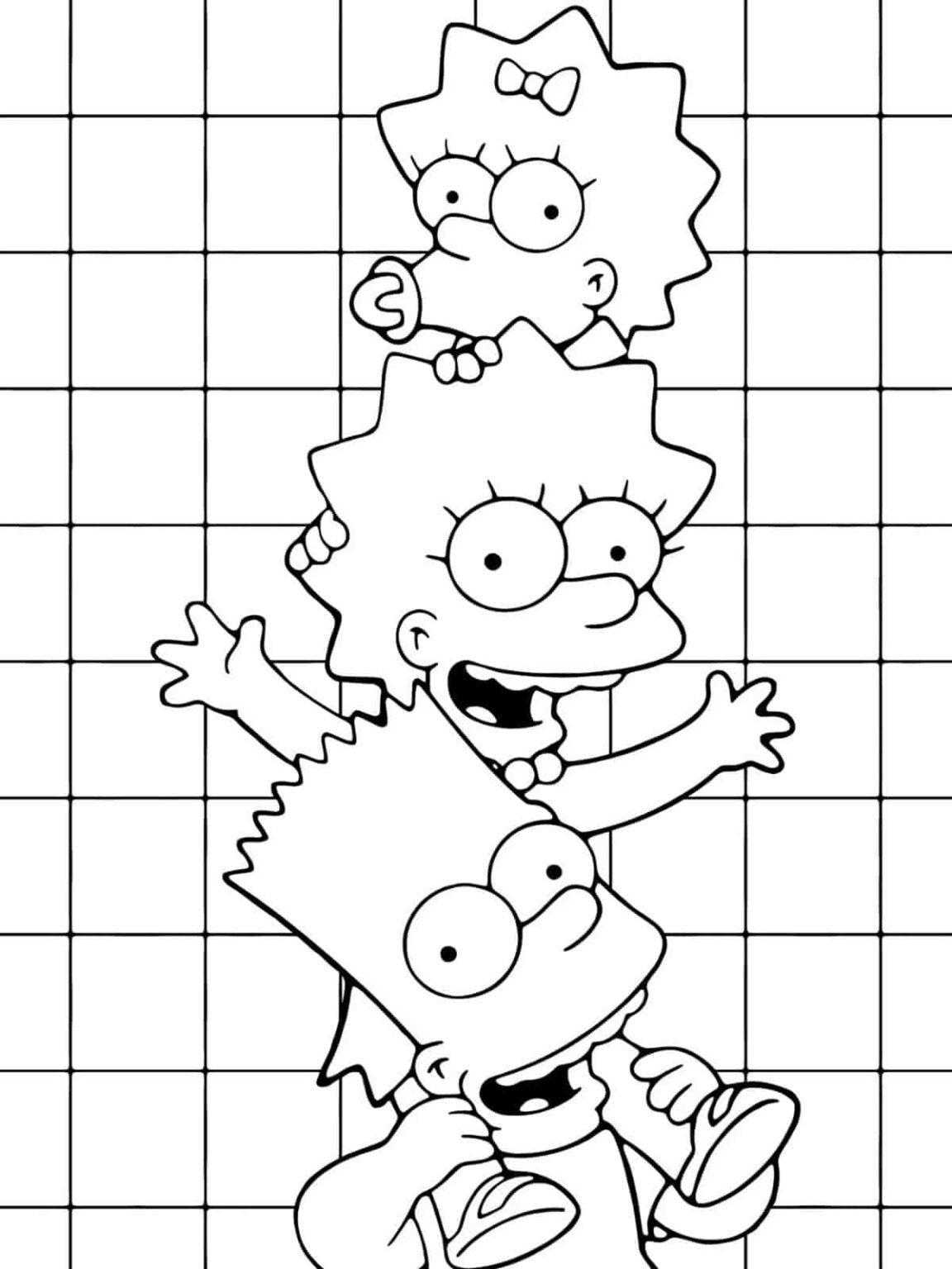 30+ Simpsons Coloring Pages For Kids 🎨🍩 - Coloringpagesforkids.net