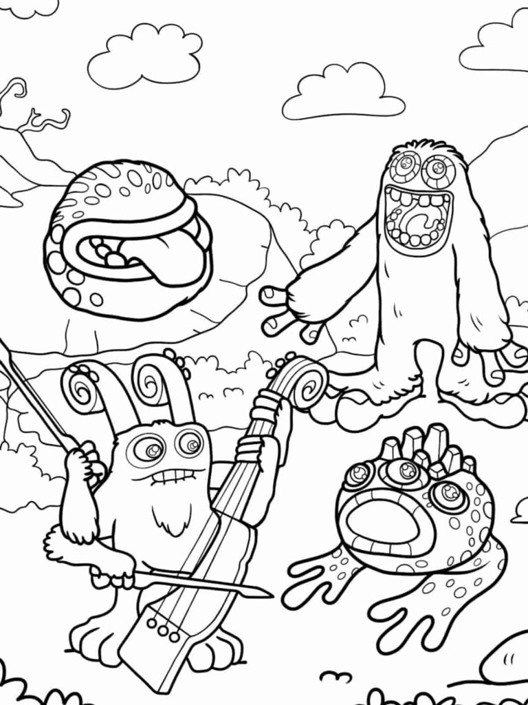 Free PDF My Singing Monsters Coloring Pages 🎨🎶 - Coloringpagesforkids.net