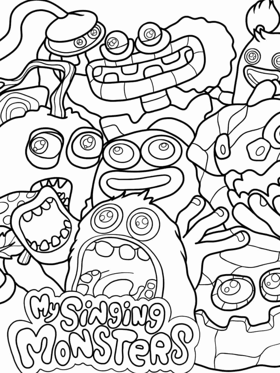 Free PDF My Singing Monsters Coloring Pages 🎨🎶 - Coloringpagesforkids.net