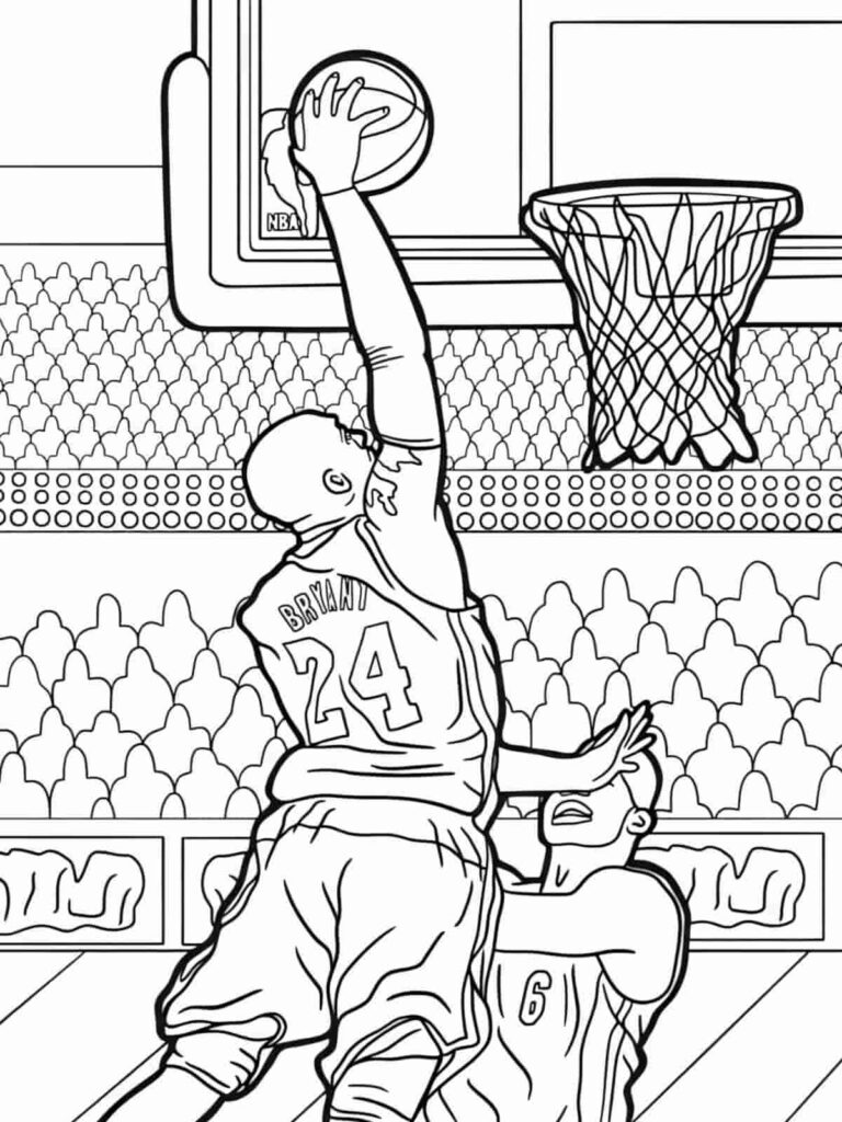 25+ Free PDF NBA Basketball Coloring Pages 🎨🏀 - Coloringpagesforkids.net