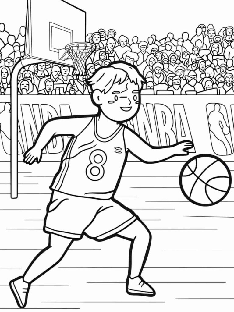 25+ Free PDF NBA Basketball Coloring Pages 🎨🏀 - Coloringpagesforkids.net