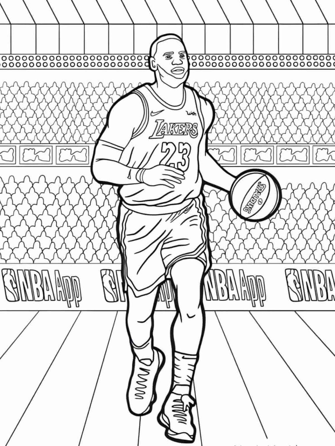 25+ Free PDF NBA Basketball Coloring Pages 🎨🏀 - Coloringpagesforkids.net