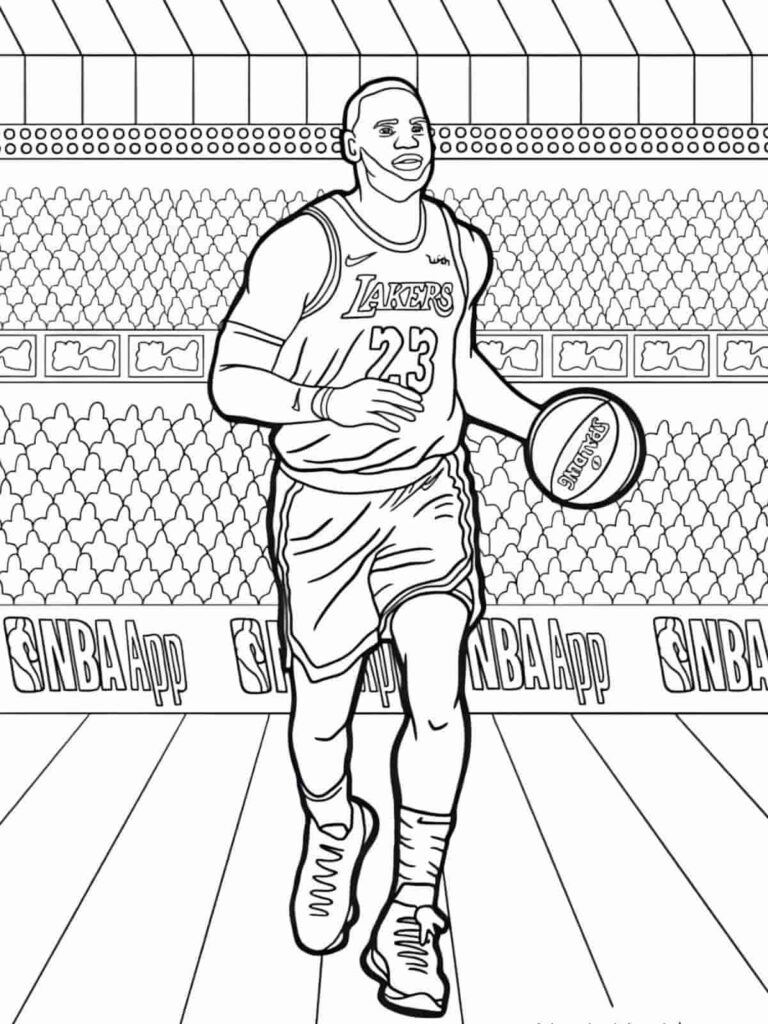 25+ Free PDF NBA Basketball Coloring Pages 🎨🏀 - Coloringpagesforkids.net