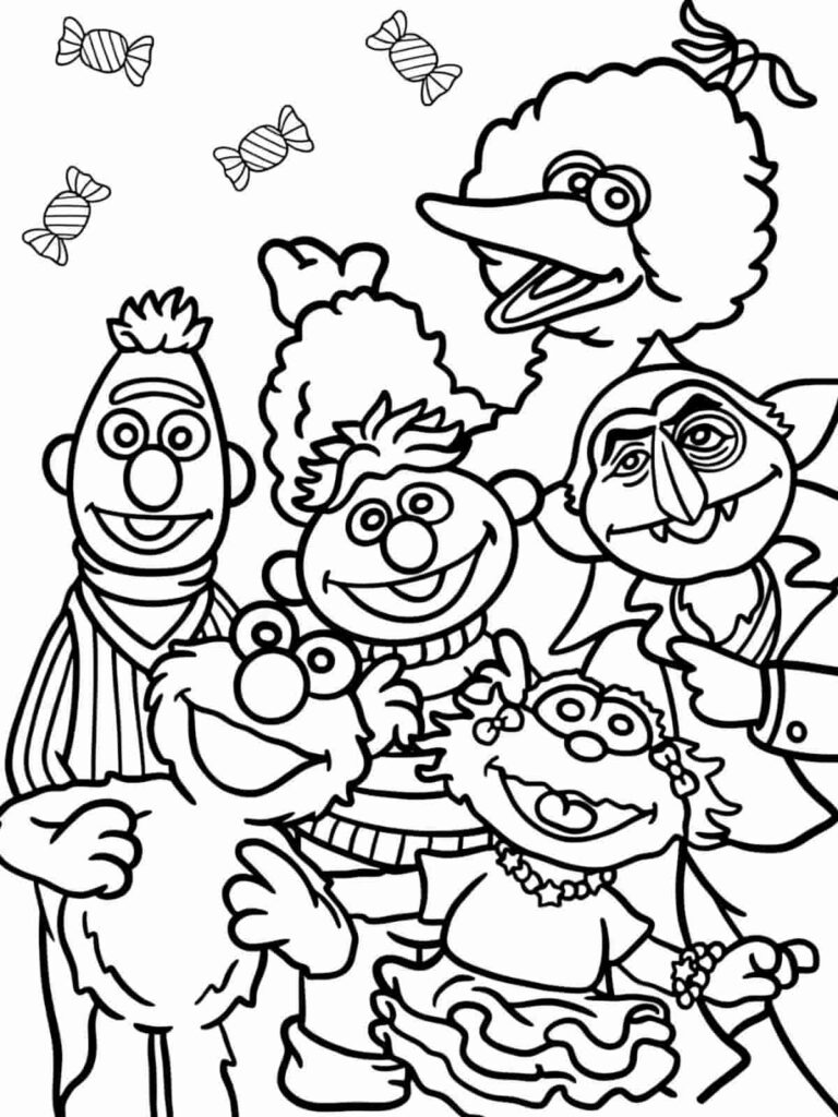 20+ Free PDF Sesame Street Coloring Pages 🎨🎉 - Coloringpagesforkids.net