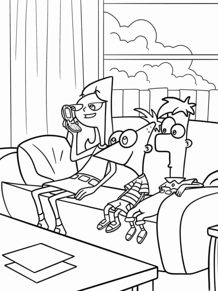 PĆ”ginas Para Colorear De Phineas Y Ferb En Pdf Gratis šØš