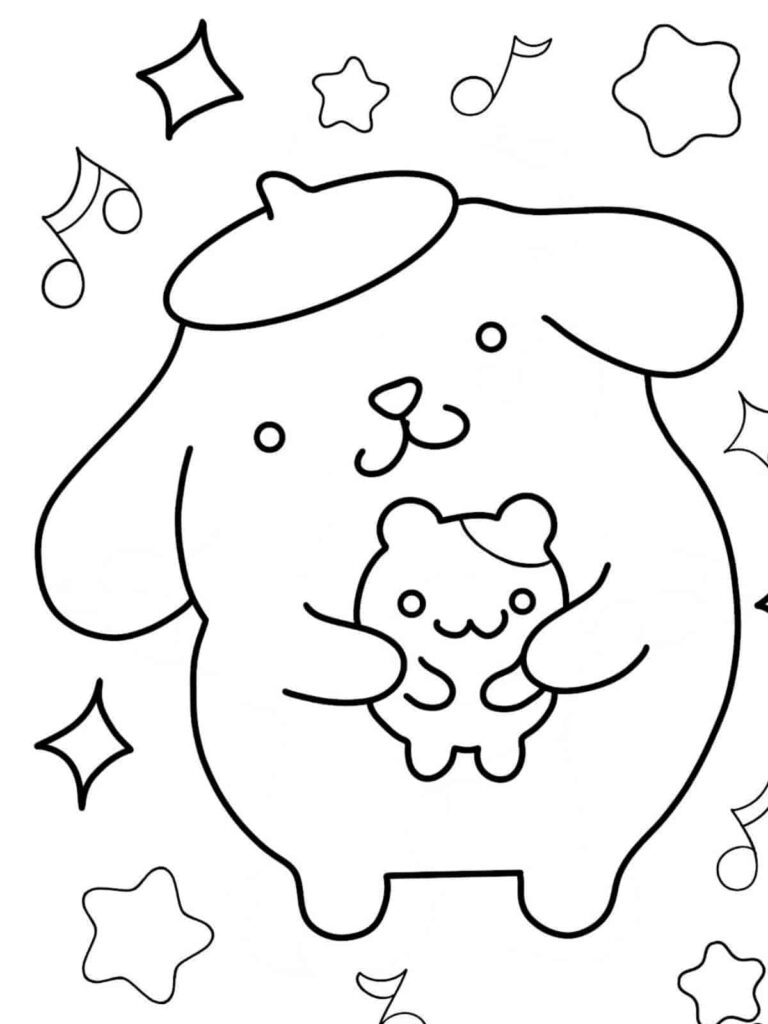 25+ Free Pompompurin Coloring Pages For Kids 🎨🧡 - Coloringpagesforkids.net