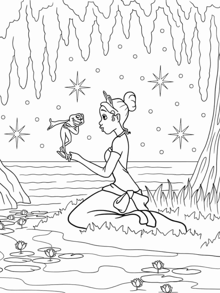 30+ The Princess and the Frog Coloring Pages 🎨👑 - Coloringpagesforkids.net
