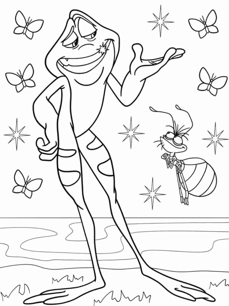 30+ The Princess and the Frog Coloring Pages 🎨👑 - Coloringpagesforkids.net