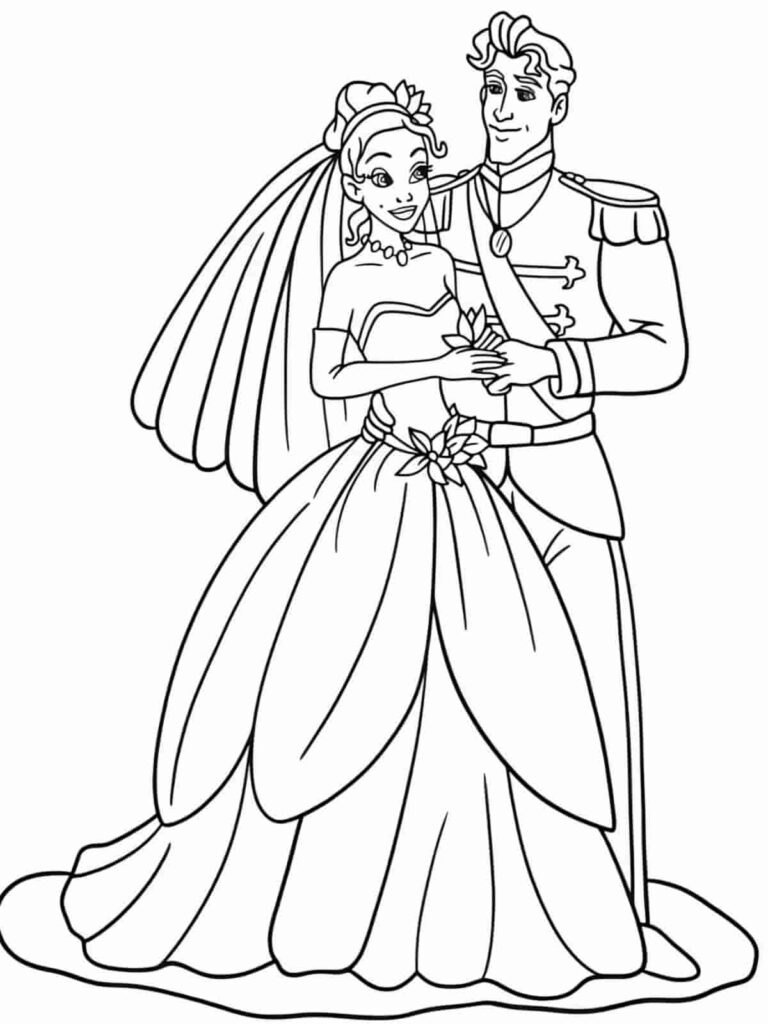 30+ páginas para colorear de La princesa y el sapo 🎨👑 ...