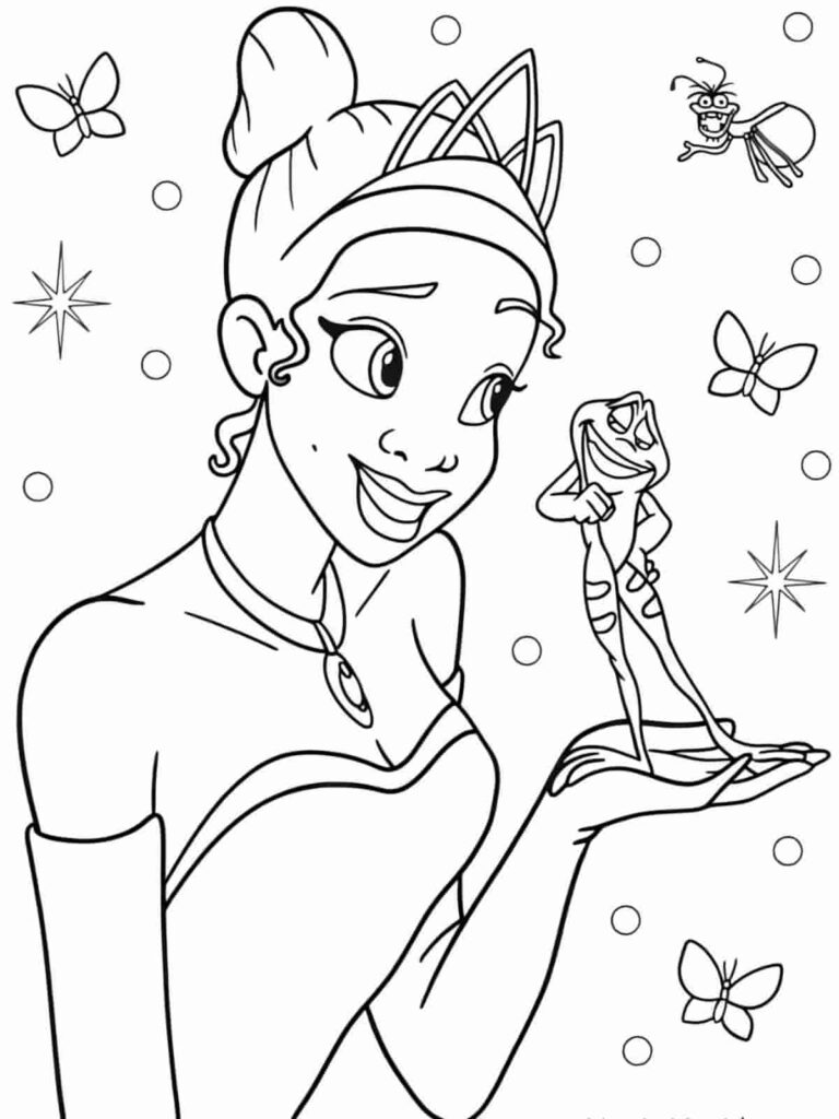 30+ Desenhos para colorir da princesa e do sapo 🎨👑 ...