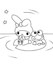 Páginas para colorear de Keroppi: Diversión con la rana amigable de ...