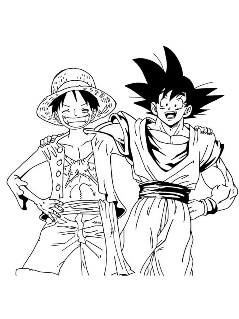 Desenhos para colorir do Luffy: Navegue para a aventura 🎨⛵ ...