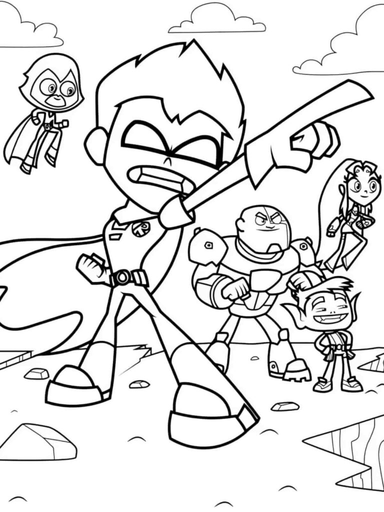 30+ Free PDF Teen Titans Go Coloring Pages 🎨🦸 - Coloringpagesforkids.net