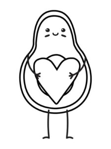 25+ Cute Avocado Coloring Pages For Kids 🎨🥑 - Coloringpagesforkids.net