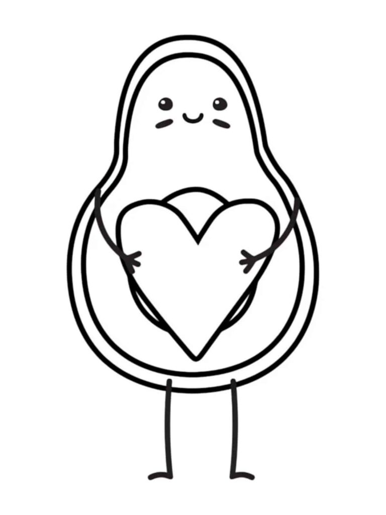 25+ Cute Avocado Coloring Pages For Kids 🎨🥑 - Coloringpagesforkids.net