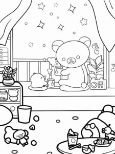 Rilakkuma Coloring Pages To Download and Print 🎨🐻 ...