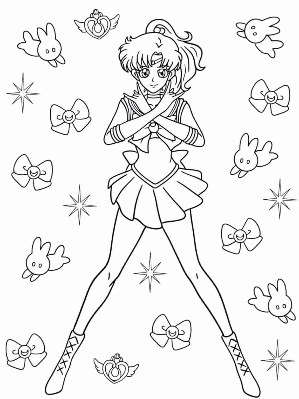 Free PDF Sailor Moon Coloring Pages 🎨🌙 - Coloringpagesforkids.net