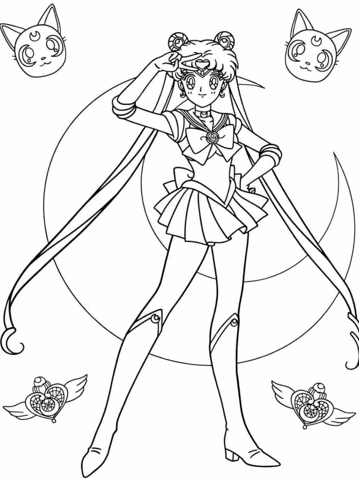 Free PDF Sailor Moon Coloring Pages 🎨🌙 - Coloringpagesforkids.net
