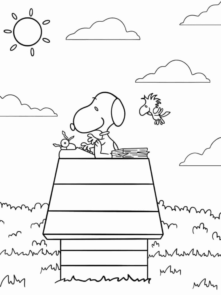Dibujos para colorear gratis de Peanuts y Snoopy en PDF 🎨🐾 ...