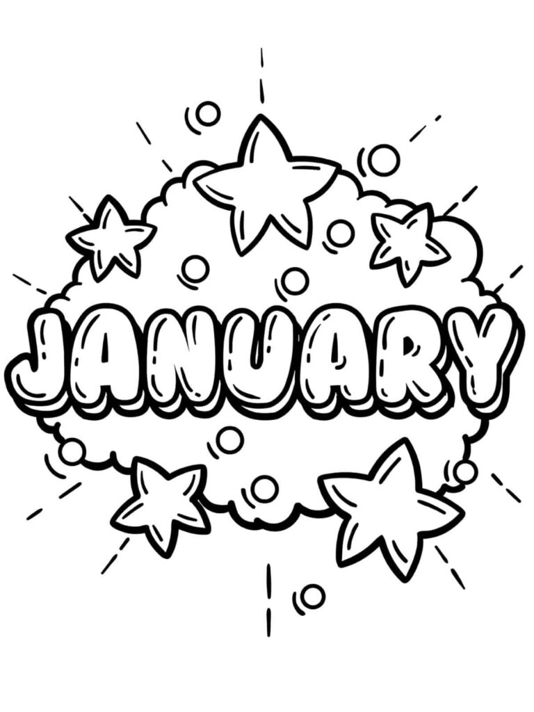 Las 30 mejores páginas para colorear de enero para descargar gratis 🎨🎆 ...