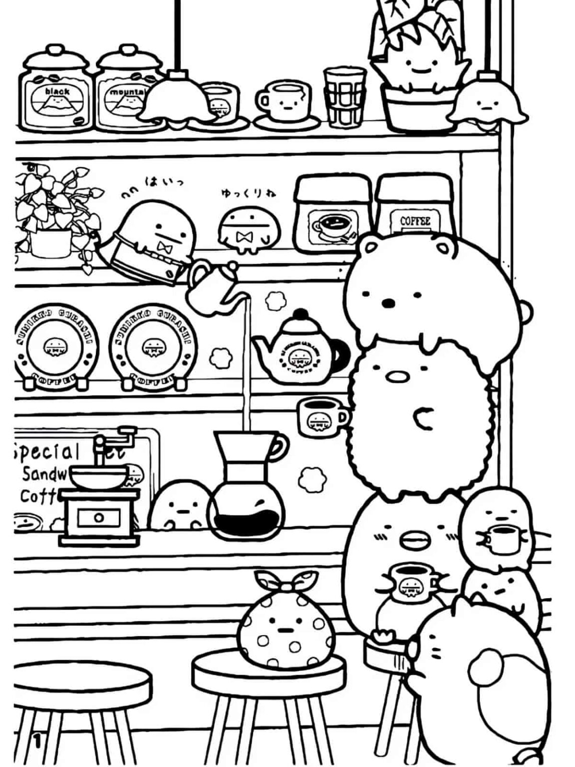 Sumikko Gurashi Coloring Pages With Cute Characters 🎨🌸 ...