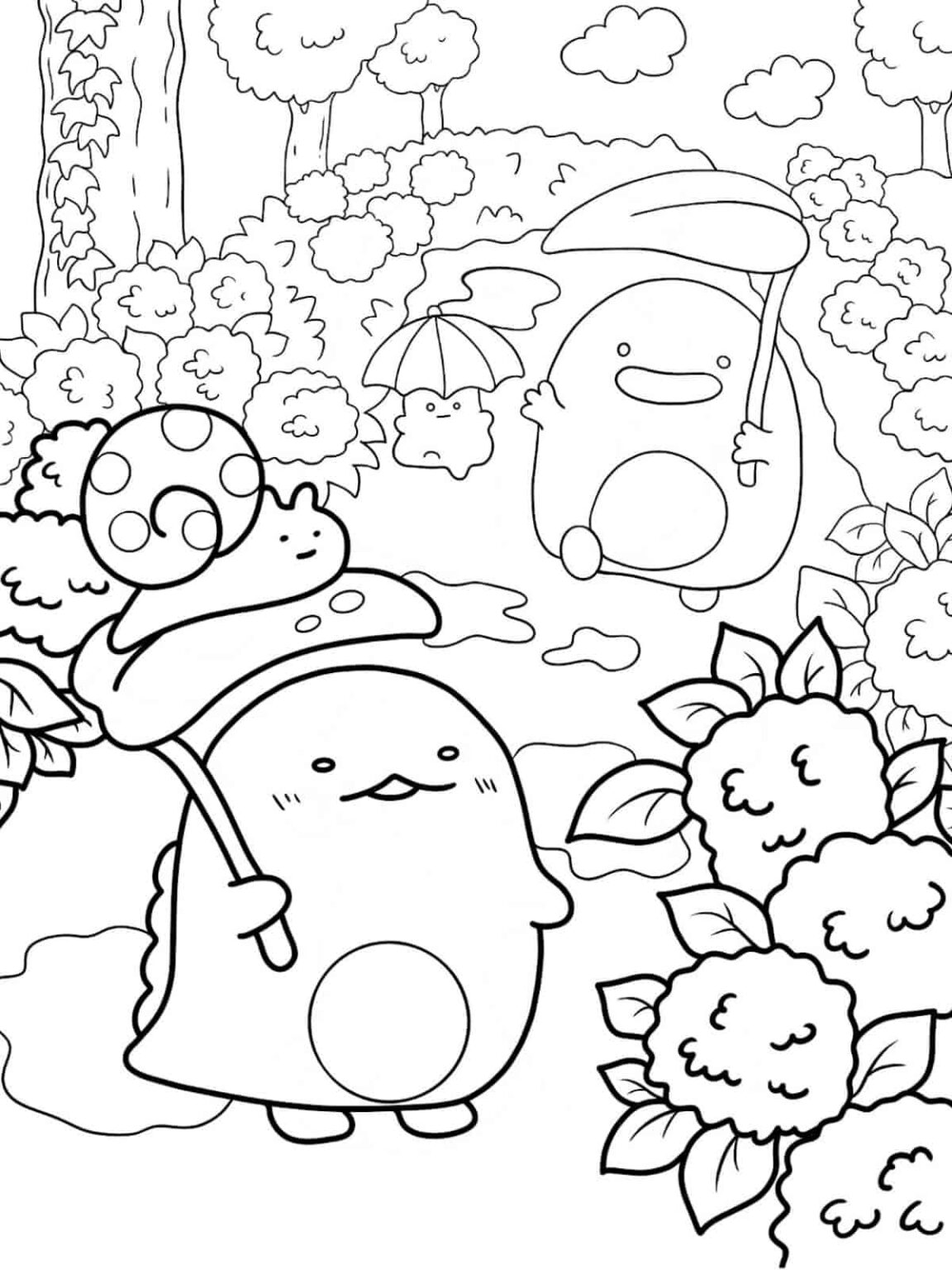 Sumikko Gurashi Coloring Pages With Cute Characters 🎨🌸 ...