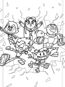 30+ Free PDF Teen Titans Go Coloring Pages 🎨🦸 - Coloringpagesforkids.net