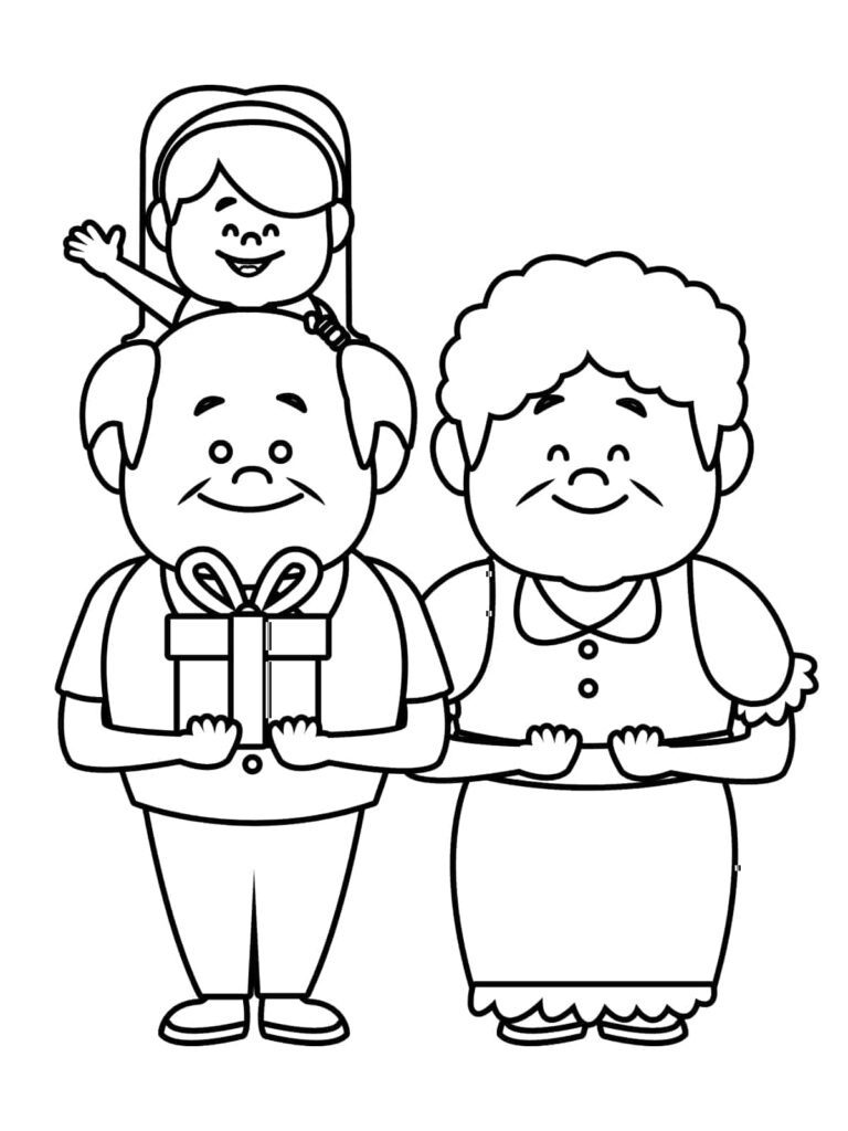 Grandparents Coloring Pages: Cherish Moments with Loved Ones👵👴 ...