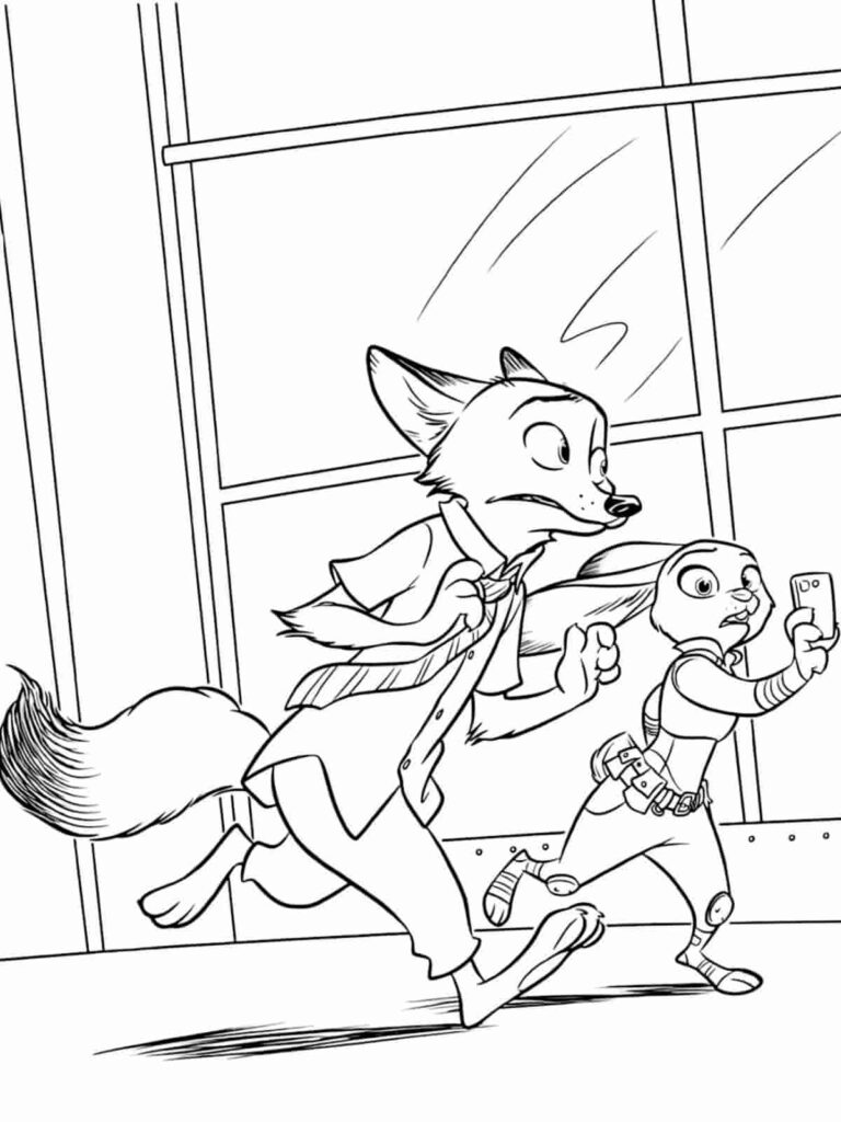 26+ Free PDF Zootopia Coloring Pages 🎨🐾 - Coloringpagesforkids.net
