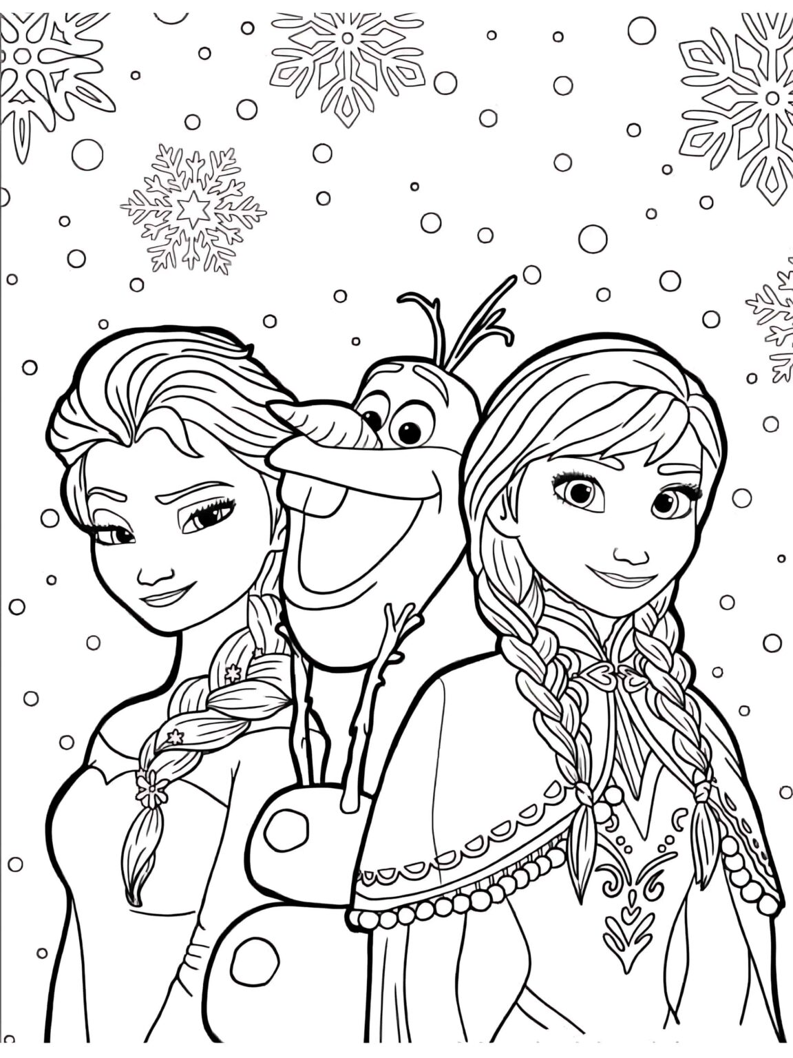 30 de pagini de colorat gratuite cu Frozen în format PDF ️🎨 ...