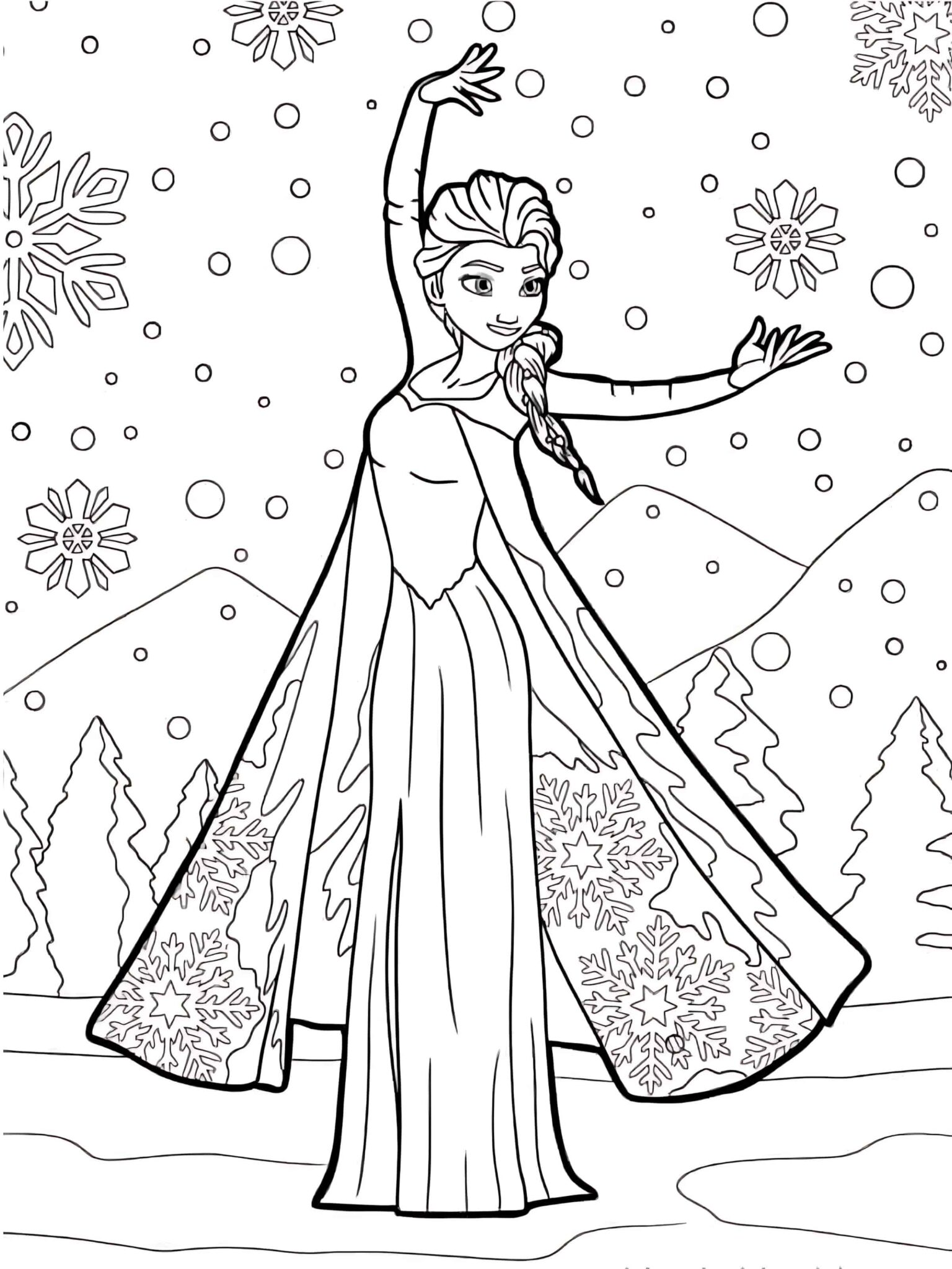 30 Free PDF Frozen Coloring Pages ️🎨 - Coloringpagesforkids.net