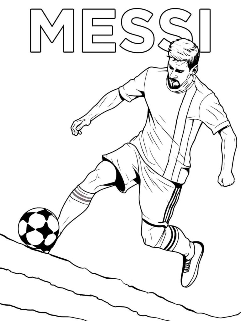 22+ Planșe de colorat cu Lionel Messi în format PDF ⚽🎨 ...