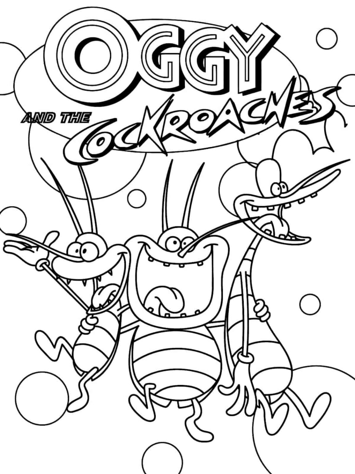 Free PDF Oggy and the Cockroach Coloring Pages 🐭🪳 ...